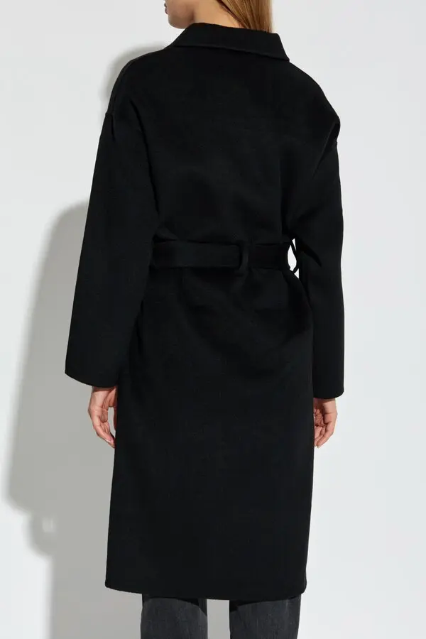 ANINE BING Sana" Double-breasted Wool-cashmere Coat - Black