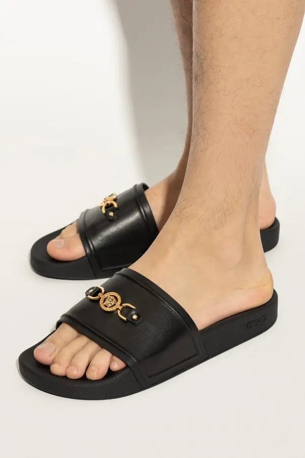 Versace Slides With Logo
