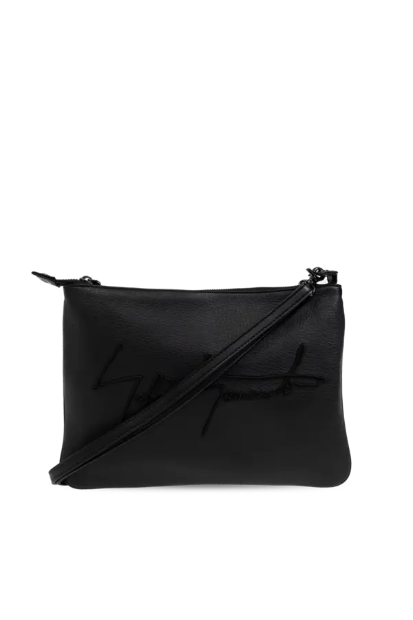 Yohji Yamamoto Shoulder Bag With Logo - Black