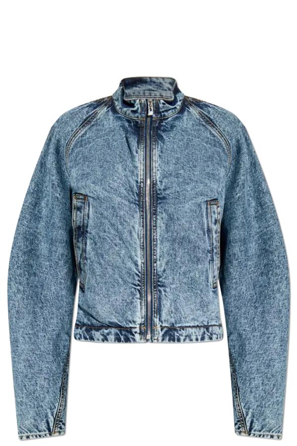 Alaïa Distressed Denim Jacket - Blue