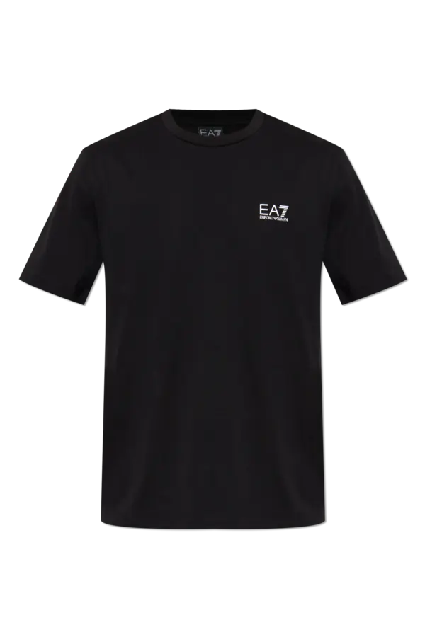 Emporio Armani T-shirt With Printed Logo - Black
