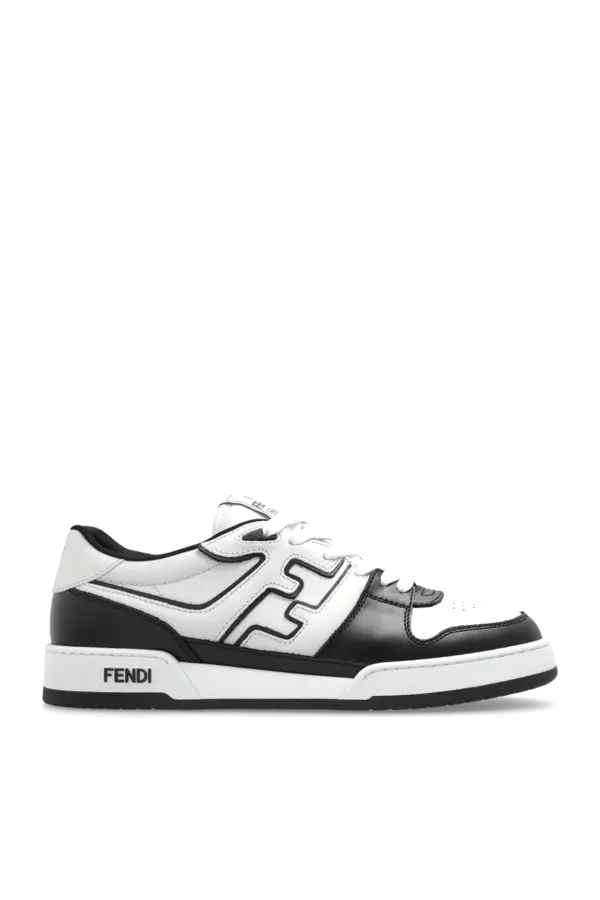 Fendi Leather Low-top Sneakers With Logo