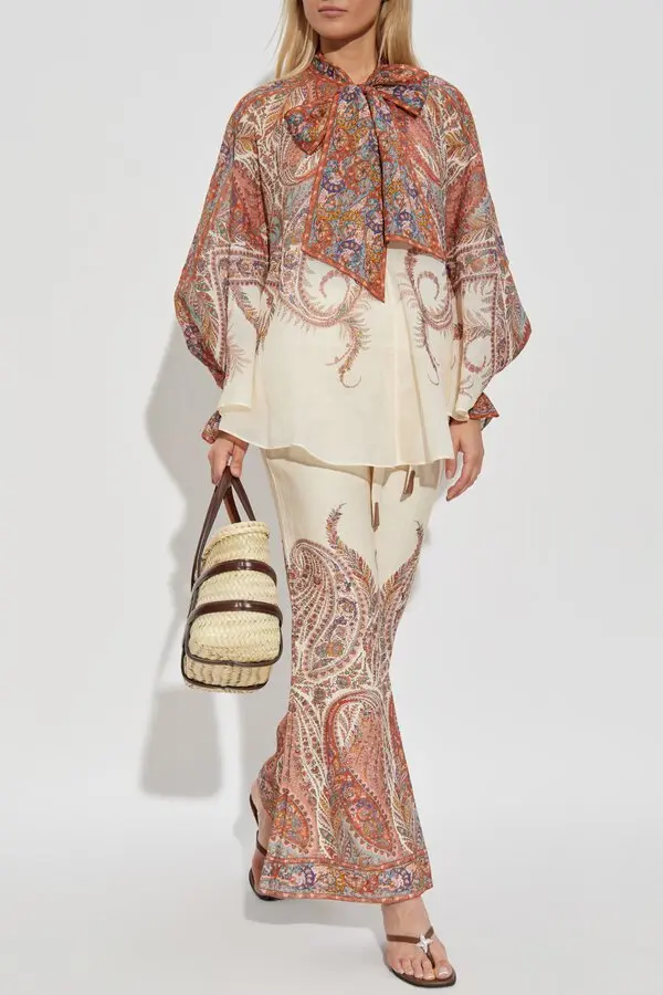 Zimmermann Paisley Printed Wide Leg Trousers