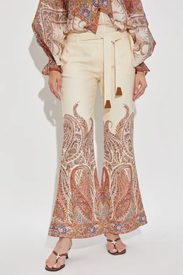 Zimmermann Paisley Printed Wide Leg Trousers