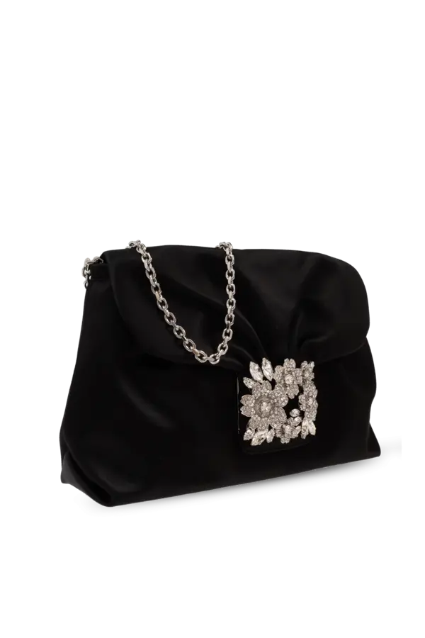 ROGER VIVIER Efflorescence Mini Satin Clutch