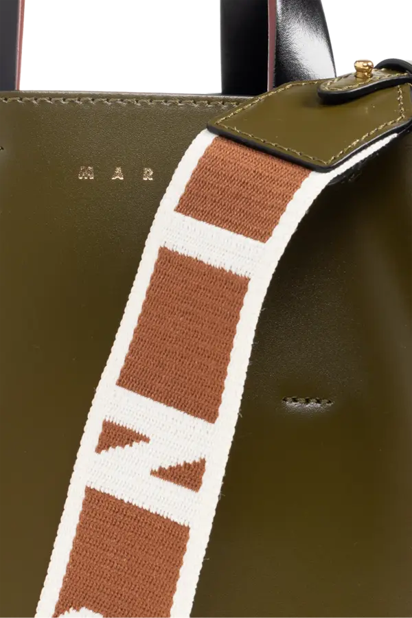 Marni Geometric Leather Handbag - Green