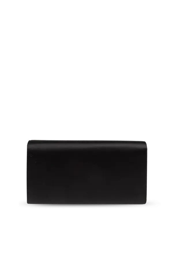ROGER VIVIER Satin Efflorescence Clutch With Crystal Embellishment