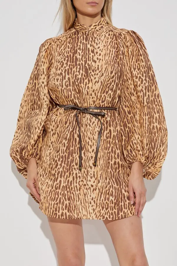 Zimmermann Animal Print Mini Dress