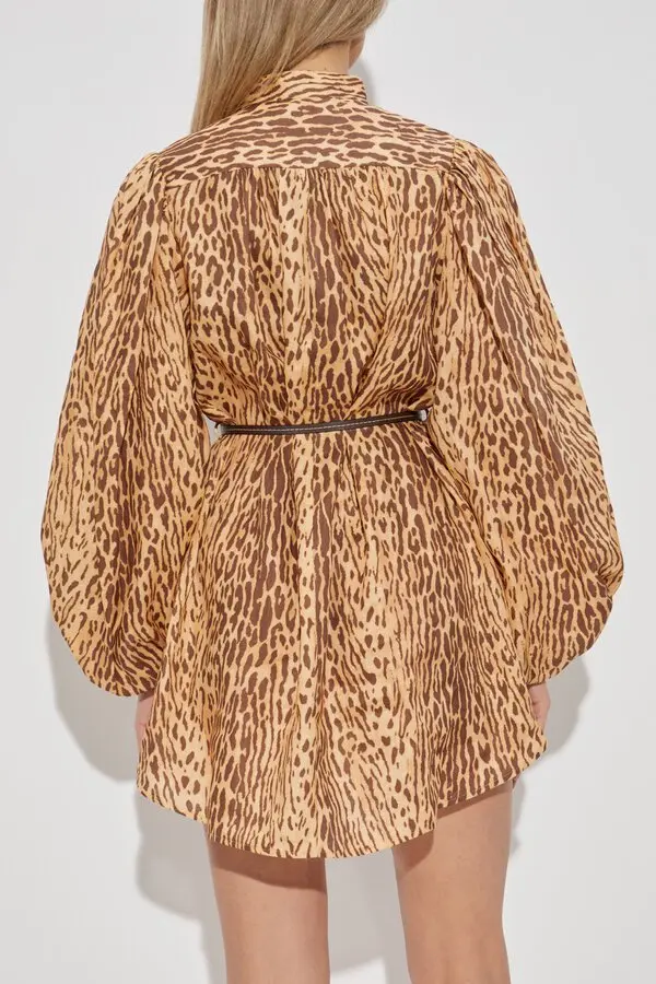 Zimmermann Animal Print Mini Dress