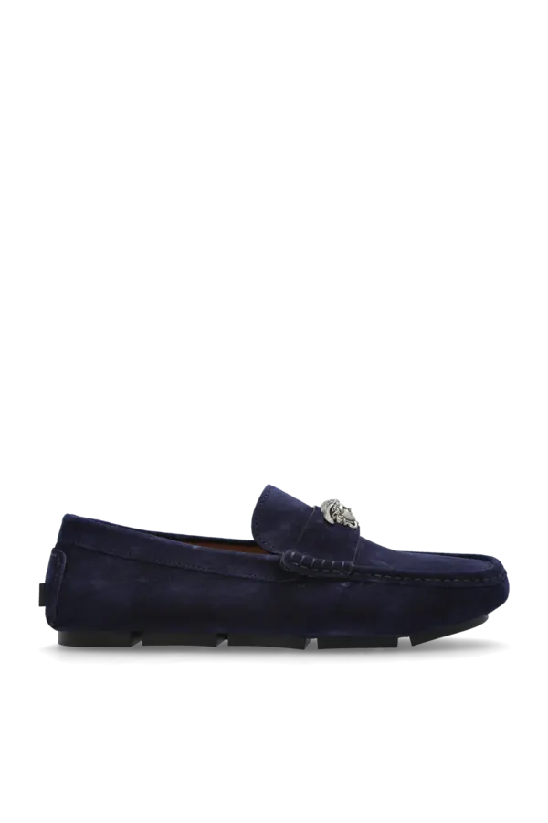 Versace Suede Loafers - Navy Blue
