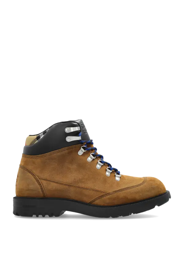 Burberry Suede Hiking Boots In Brown - 49% Off | Editorialist display picture 3