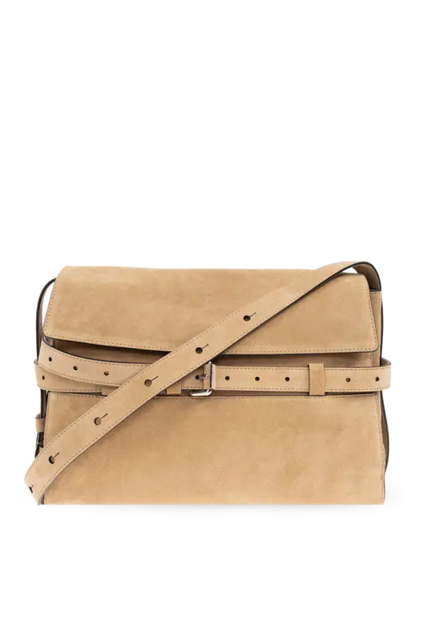 Moschino Suede Shoulder Bag - Beige