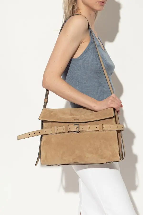 Moschino Suede Shoulder Bag
