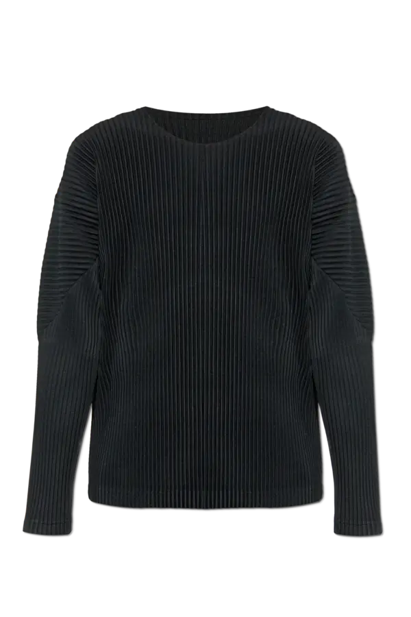 Issey Miyake Pleated T-shirt - Black