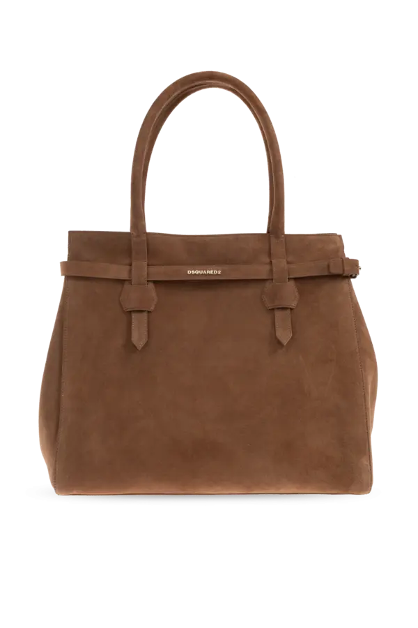 Dsquared2 Suede Leather Shopper Bag - Brown