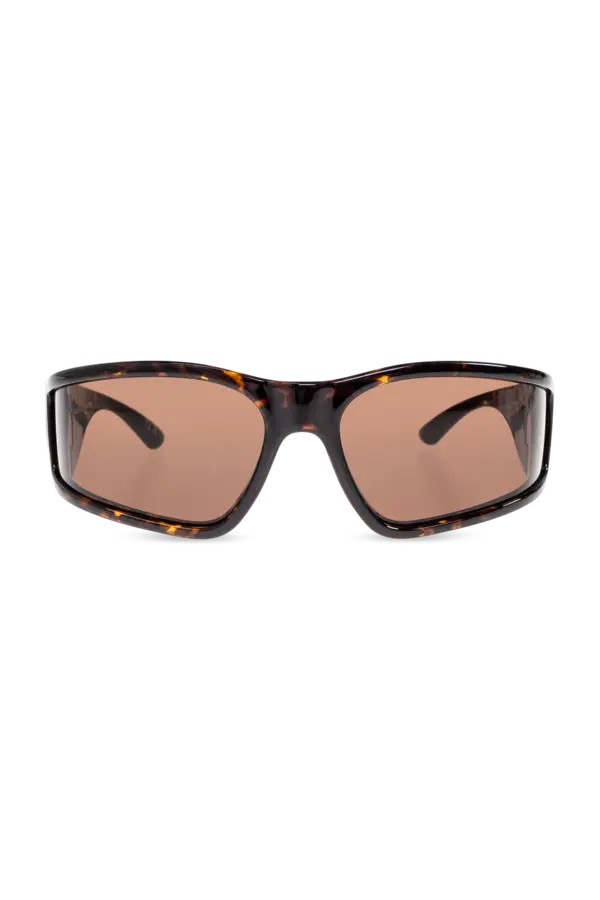 Balenciaga Acetate Rectangle Sunglasses - Brown