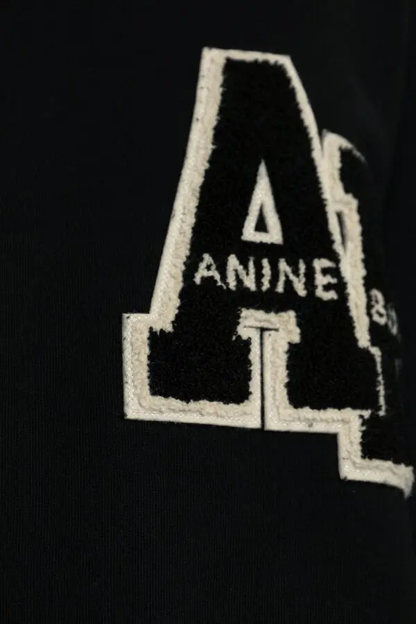 ANINE BING Logo Patch Cotton Sweatshirt