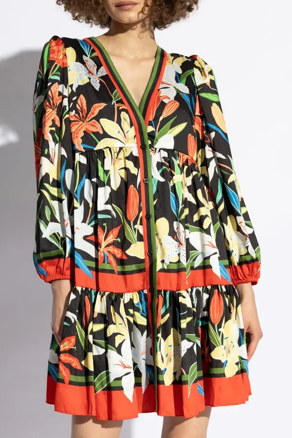 Kate Spade New York Floral Print Long Sleeve Dress In Multicolour - 60% Off  | Editorialist