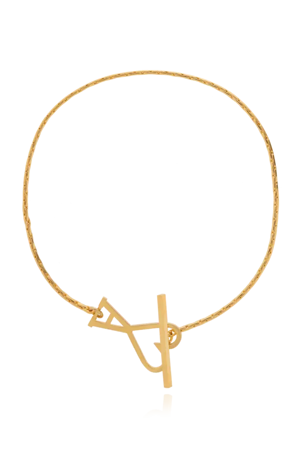 Ami Logo Pendant Bracelet - Gold
