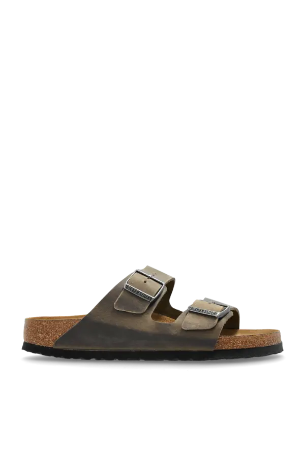 BIRKENSTOCK Arizona Bs Leather Slides - Brown