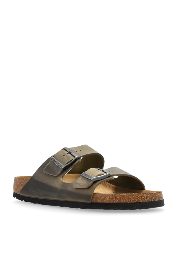 BIRKENSTOCK Arizona Bs Leather Slides - Brown