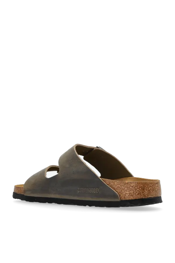 BIRKENSTOCK Arizona Bs Leather Slides - Brown