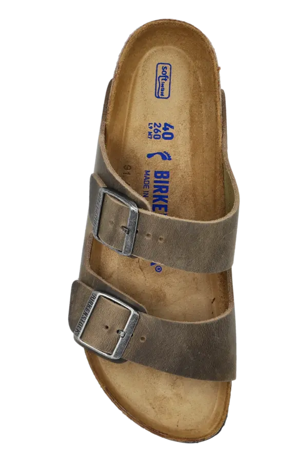 BIRKENSTOCK Arizona Bs Leather Slides - Brown
