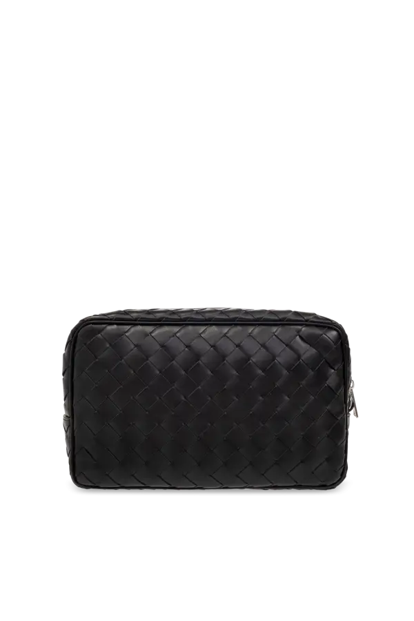 Bottega Veneta Intrecciato Lamb Leather Handbag - Black