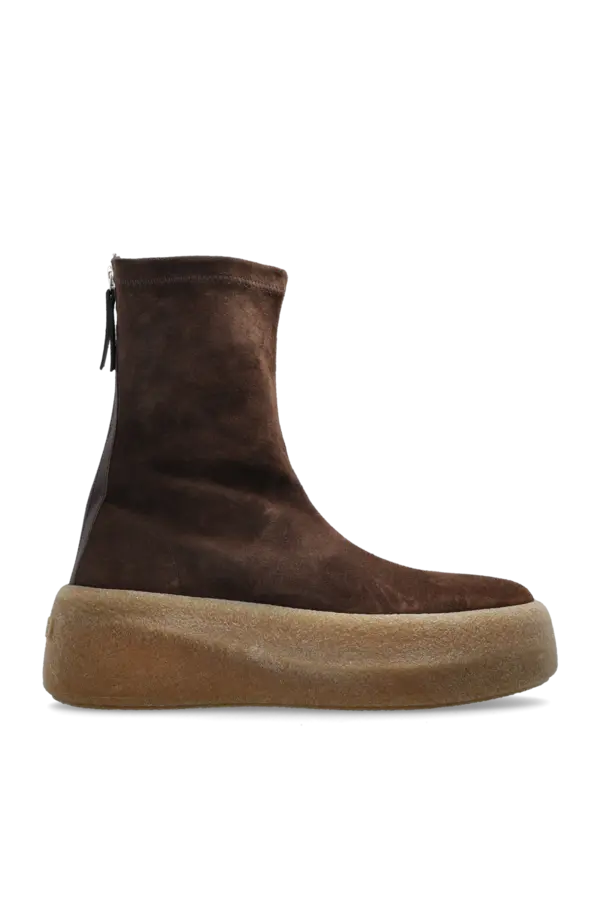 VIC MATIE Suede Platform Chelsea Boots