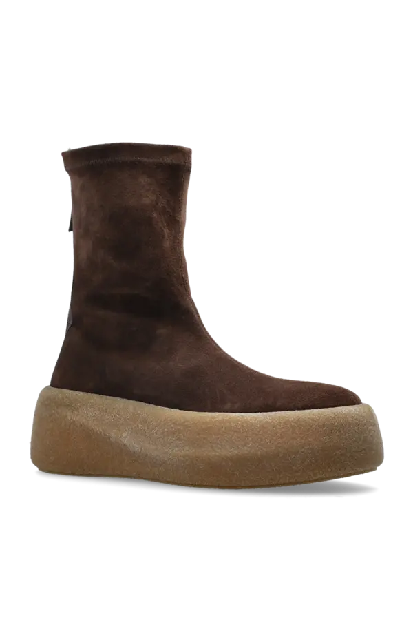 VIC MATIE Suede Platform Chelsea Boots