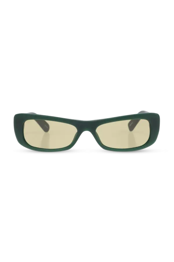 Jacquemus Rectangular Sunglasses With Acetate Frames - Green