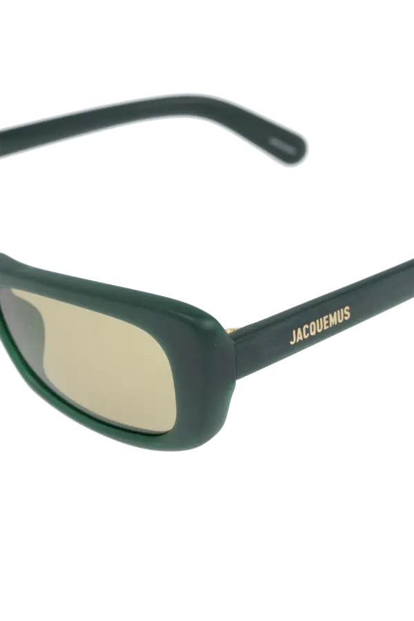 Jacquemus Rectangular Sunglasses With Acetate Frames - Green