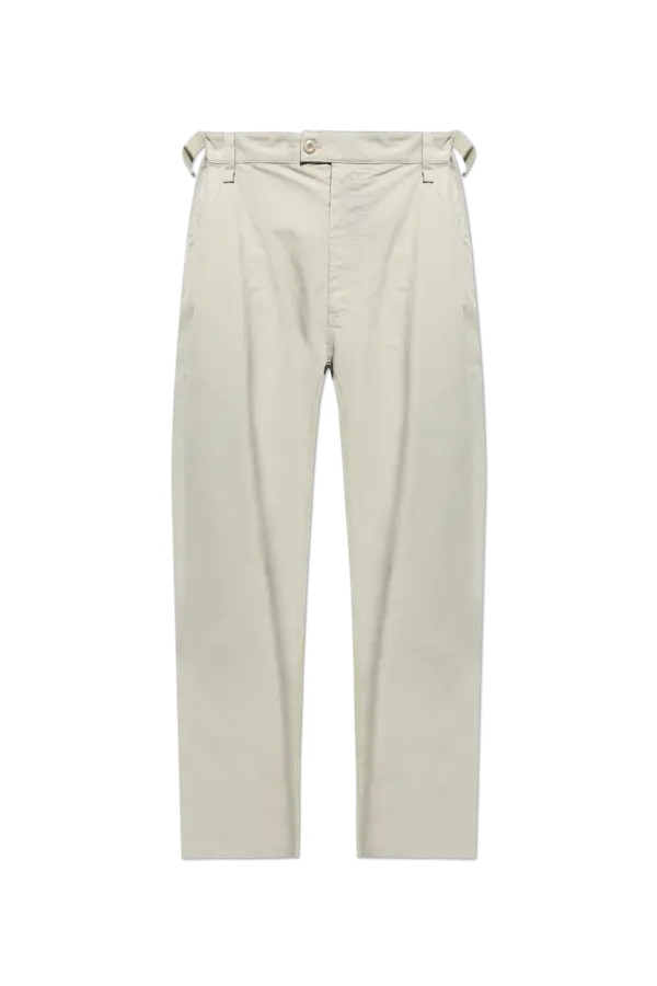 Balenciaga Wide-leg Cotton Trousers With Adjustable Straps