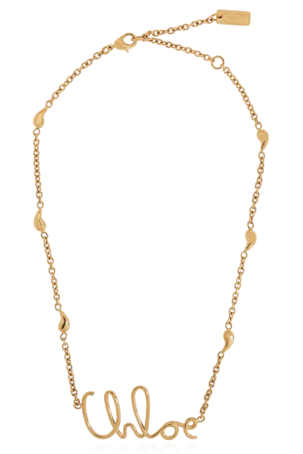 Chloé Logo Necklace - Gold