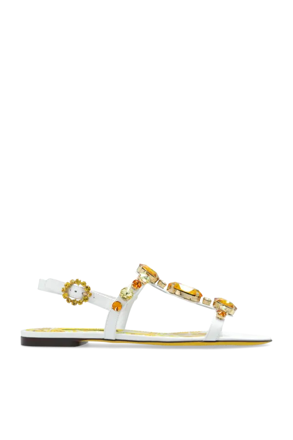 Dolce & Gabbana Bianca Leather Sandals