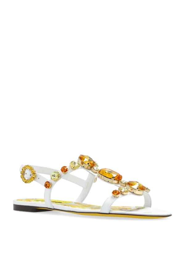 Dolce & Gabbana Bianca Leather Sandals