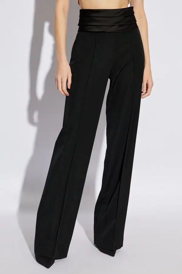 Balmain Wool Trousers With Leg Stitching
