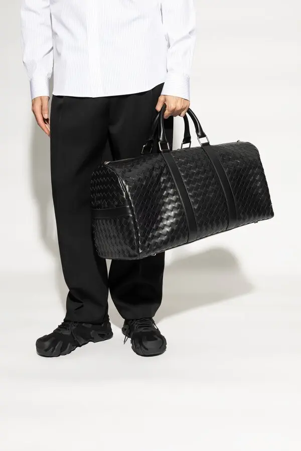 Bottega Veneta Medium Intrecciato Duffle Bag - Black