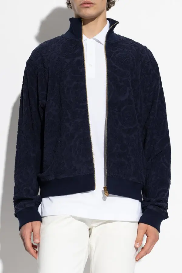 Versace Barocco Jacquard Cotton Sweatshirt
