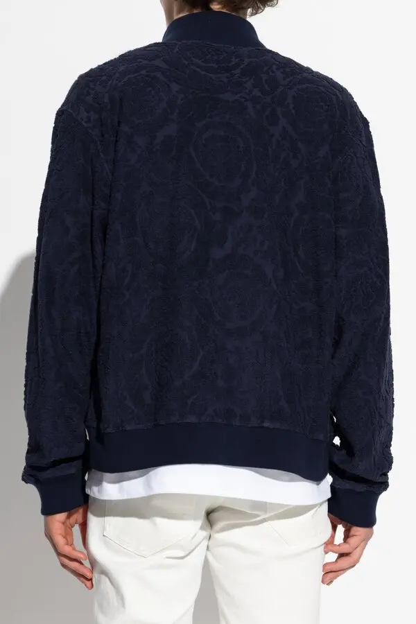 Versace Barocco Jacquard Cotton Sweatshirt