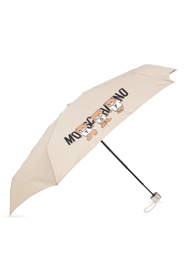 Moschino Umbrella With Logo - Beige