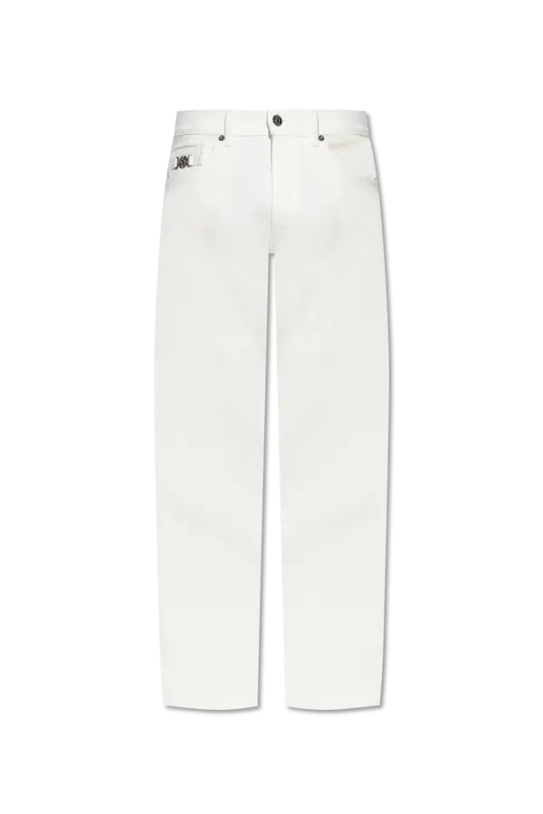 Versace Tapered-leg Jeans With Medusa Motif