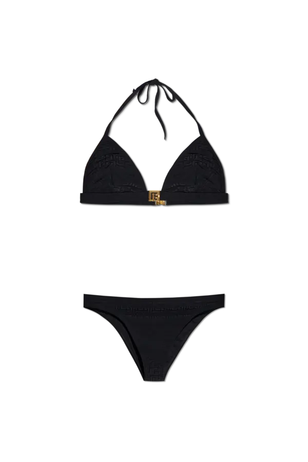 Balmain Geometric Two-piece Swimsuit - Black