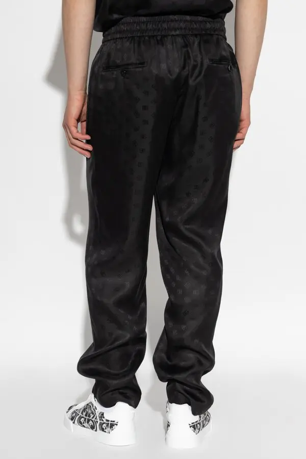 Dolce & Gabbana Silk Monogram Trousers