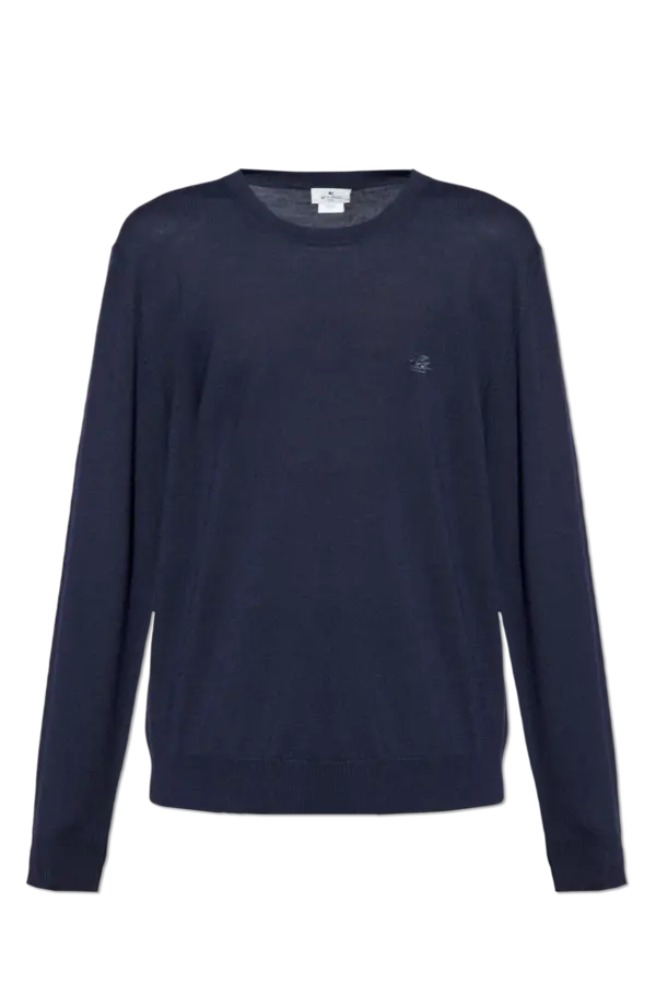 Etro Wool Sweater With Embroidered Logo