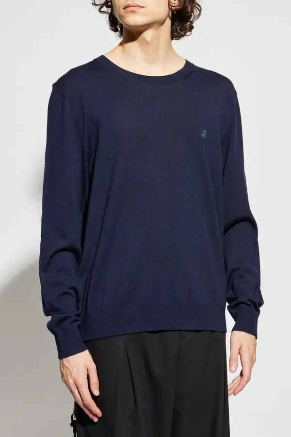 Etro Wool Sweater With Embroidered Logo