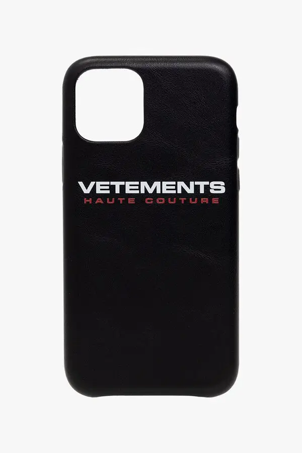 Vetements Branded Iphone 11 Pro Case - Black