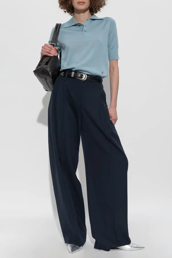 Alexander McQueen Wide-leg Pleated Trousers