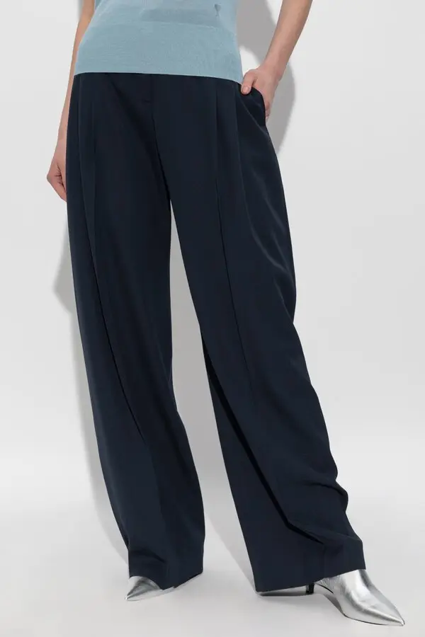 Alexander McQueen Wide-leg Pleated Trousers