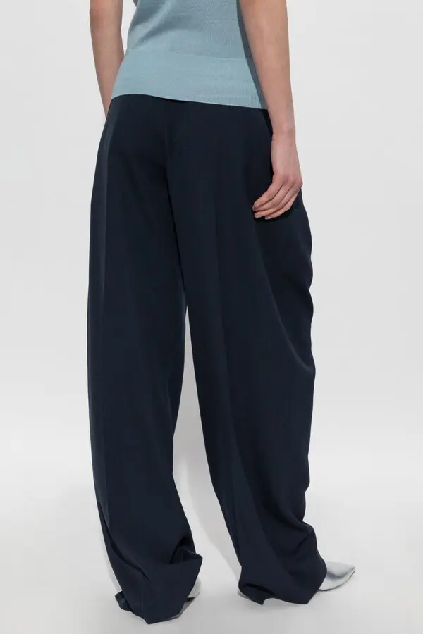 Alexander McQueen Wide-leg Pleated Trousers
